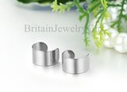 2-6pcs Men Women 6MM Wide Stainless Steel Ear Cuff Ear Clip Non ...