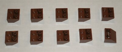 LEGO NEW 2x2 Reddish Brown Slope 45° Inverted (10x) 4211221 Brick 3660 ...