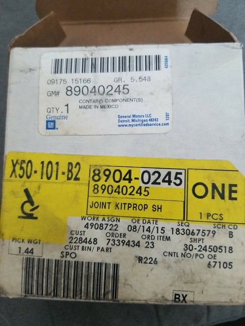 GM OEM Rear Axle-universal Joints 89040245 for sale online | eBay