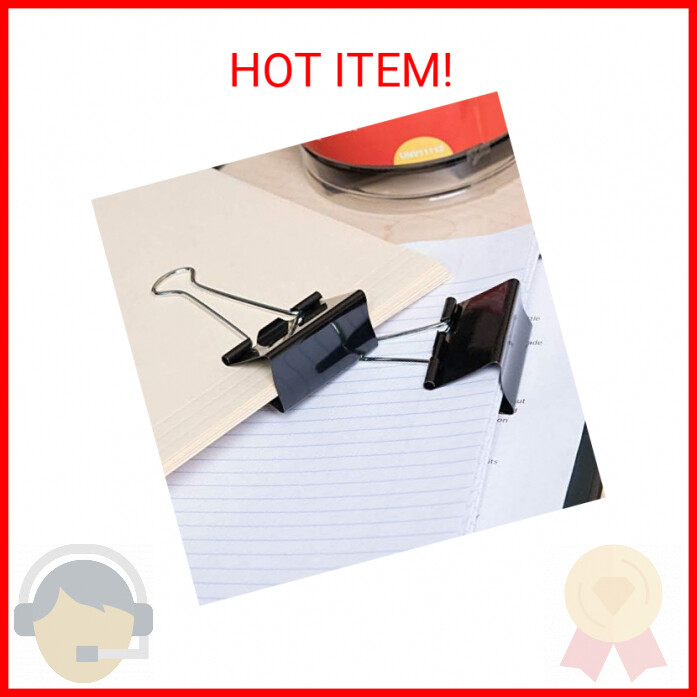 Extra Large Binder Clips (36 Pack) 2 Inch, Big Paper Clamps for Office ...