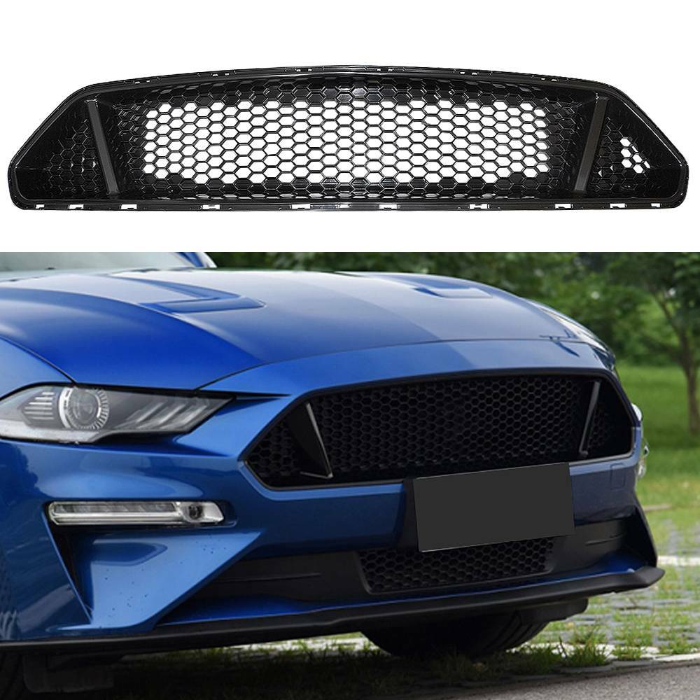 2018-2020 Ford Mustang GT Ecoboost Matte Black Front Upper Grille Grill ...