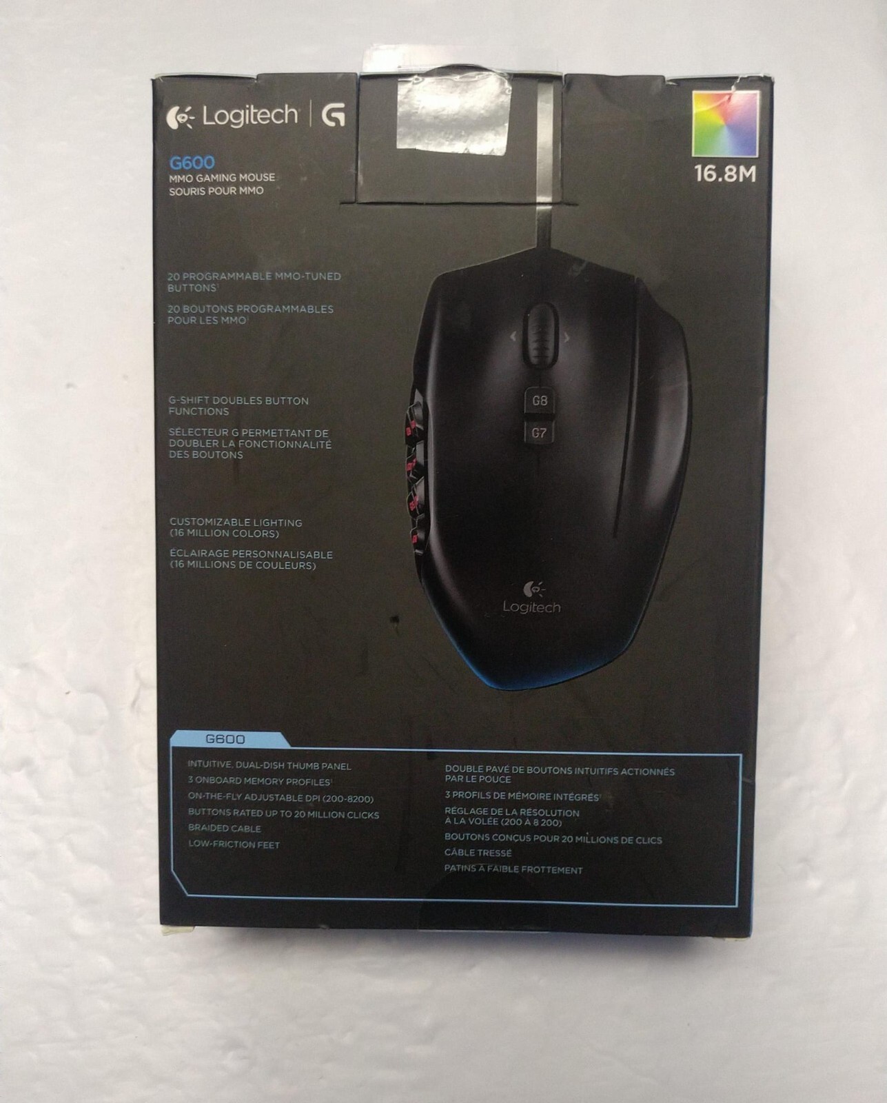 Logitech G600 MMO Gaming Mouse RGB Backlit - 20 Programmable Buttons