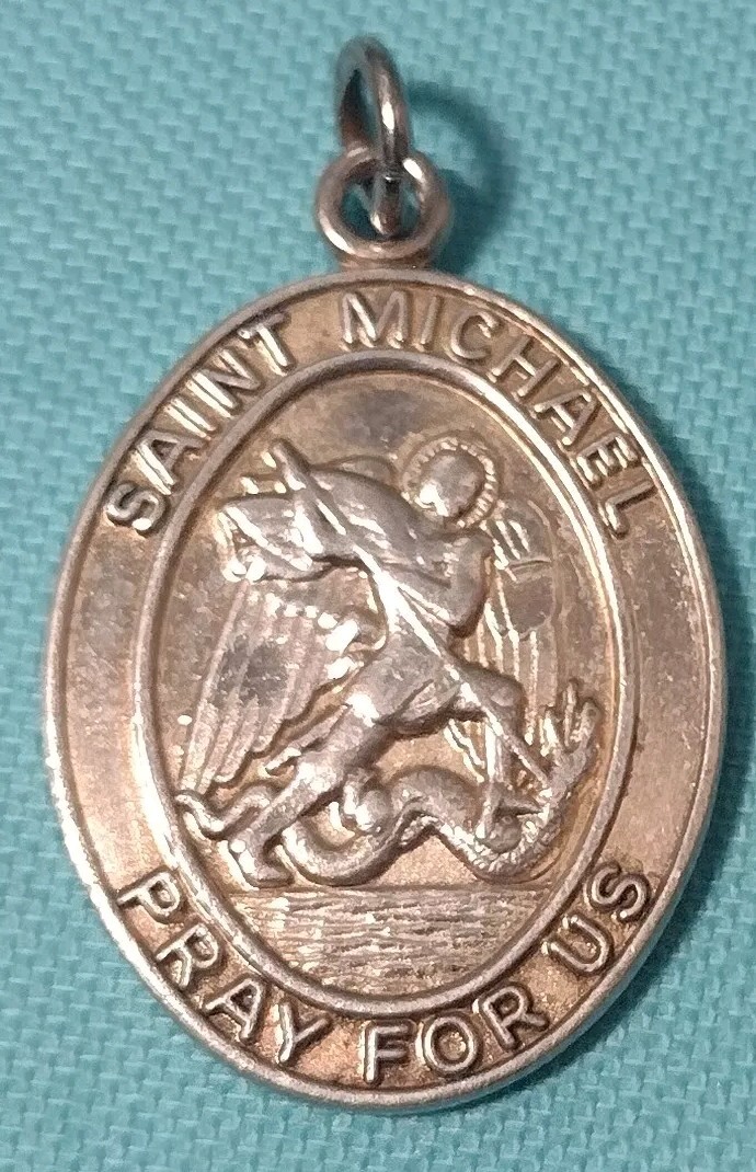 Archangel Saint Michael Slaying Dragon Pray For Us St… - Gem