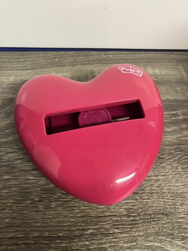 Pink Heart Shaped Post It Note Dispenser Office Student College Dorm ...