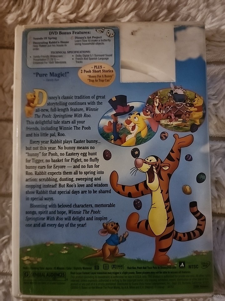 WALT DISNEY Presents WINNIE THE POOH ~ SPRINGTIME WITH ROO DVD (2004 ...