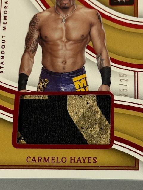 Carmelo Hayes Relic Patch /25 WWE Wrestling WWF 2023 Immaculate Shirt ...