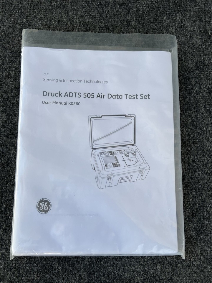 GE DRUCK ADTS505 AIR DATA TEST SET - 12/24 CALIBRATION CERTIFICATE ...