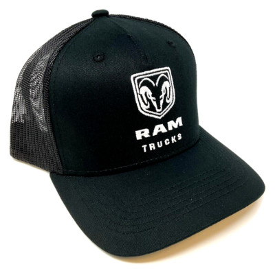 DODGE RAM TRUCKS LOGO BLACK MESH TRUCKER ADJUSTABLE CURVED BILL ...