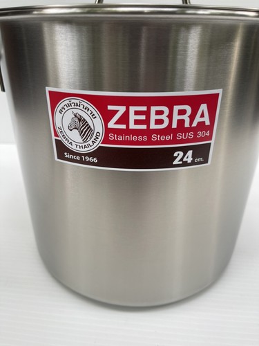 Thai Traditional Zebra Brand Stainless Steel Stockpot Stew Pot Size 22 ...