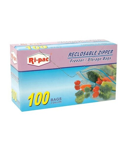 Ri-Pac Heavy Duty Zipper Freezer Storage Bags – 2 Gallon, 100 Count | eBay