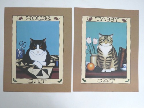 20 x 16 print lithograph cat kitten animal art painting feline Susan ...
