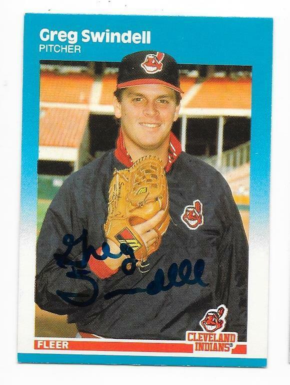 GREG SWINDELL 1987 FLEER UPDATE AUTOGRAPHED SIGNED # U-116 INDIANS | eBay