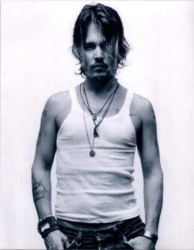 Johnny Depp Late 1990s Pose In White Sleeveless T-shirt Pin-up 5x7 ...