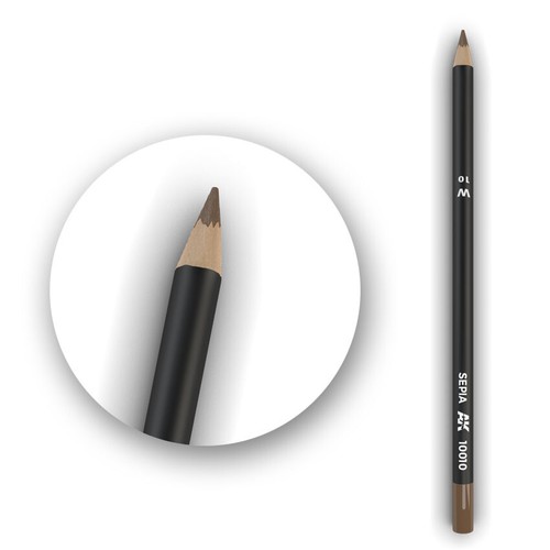 Watercolor Pencil Crayon Sepia (Boîte 5 Pcs) Ak10010 Ak Interactive ...