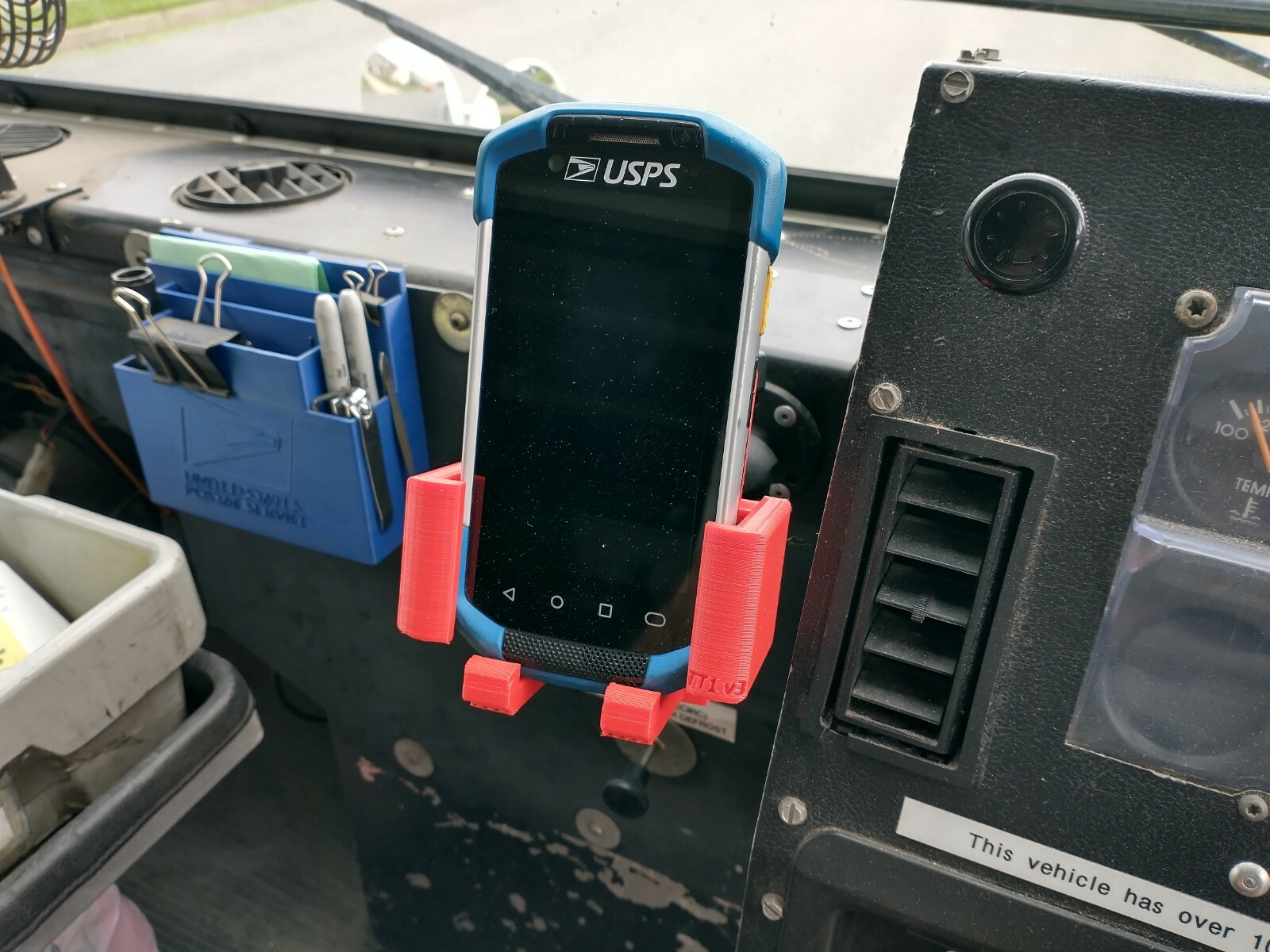 USPS LLV Scanner (Zebra TC77) Holder/Cradle 3D Printed For RAM Ball ...