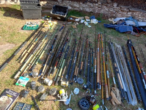 used fishing tackle large amount rods reels etc | eBay UK