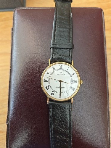 9ct gold Sovereign mens quartz watch | eBay UK