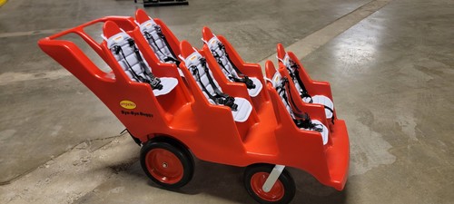 Angeles Bye Bye Buggy 6 Passenger Stroller | Sturdy Multi Passenger Red ...