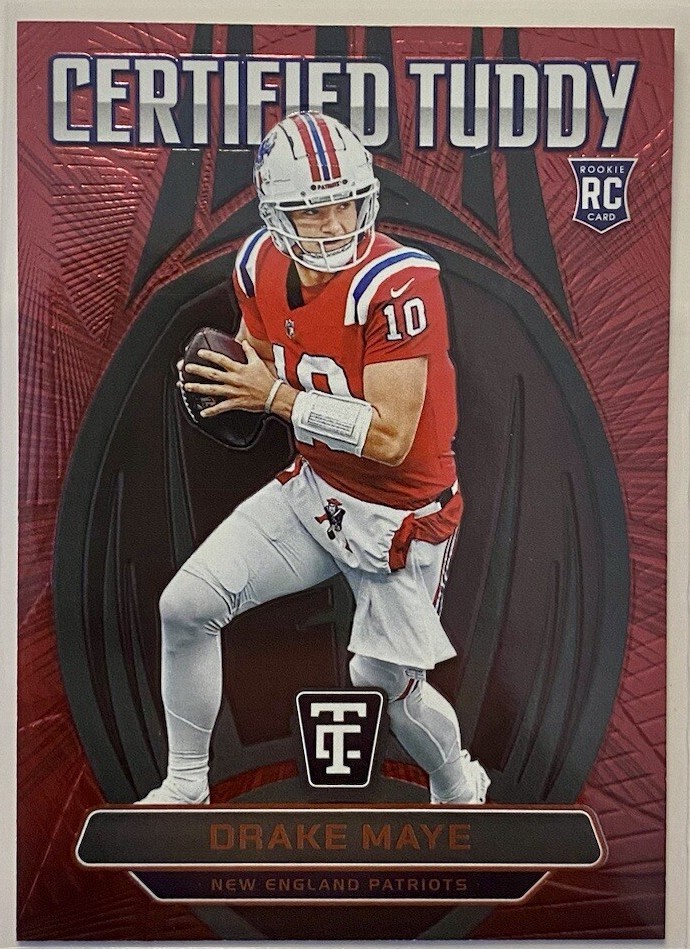 2024 Panini Totally Certified - Certified Tuddy Drake Maye #3 Mirror Red /249 (RC) for sale ...
