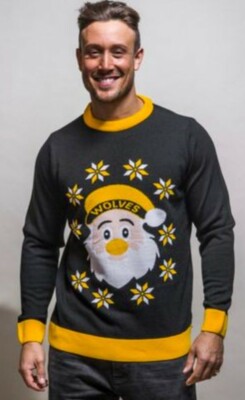 Premier League Official Wolves Collection Mens Christmas Jumper Limited ...