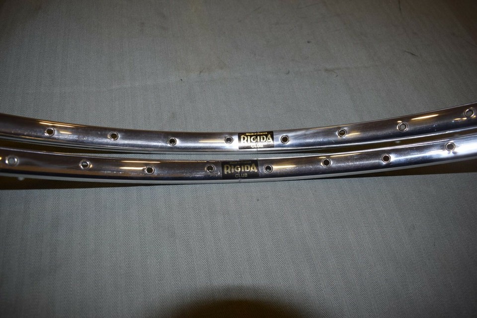 RIGIDA Tubular Rim Set 700c 28'' 36 hole Made in France vintage silver ...