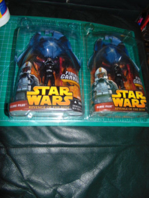 2005 Star Wars ROTS CLONE PILOT 34 Black Variant Revenge of the Sith ...