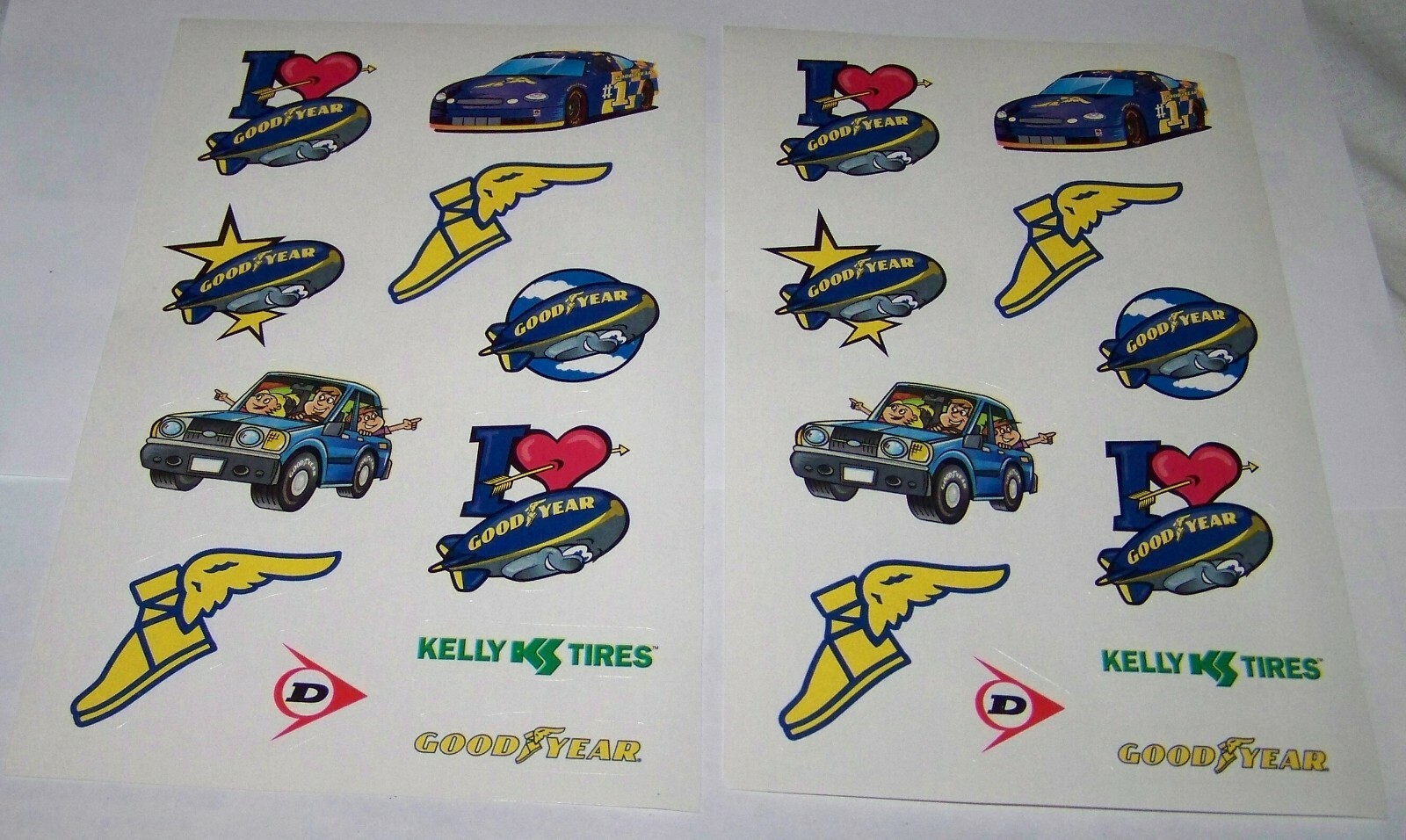 10 Collectible Goodyear Memorabilia Advertising/Encouragement Stickers ...