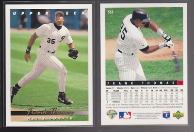1993 UPPER DECK GOLD HOLOGRAM BACK PARALLEL #555 FRANK THOMAS MINT ...