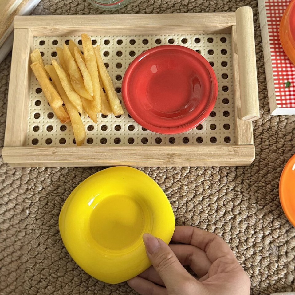 Stackable Burger Plate Set,Hamburger Plate Set, Burger 6-layer Mini ...