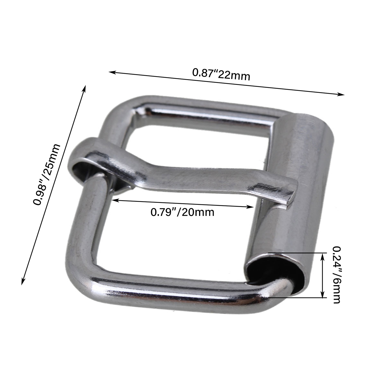 10pcs 20mm Metal Roller Hardware Pin Slides Buckle Adjuster for Handbag ...