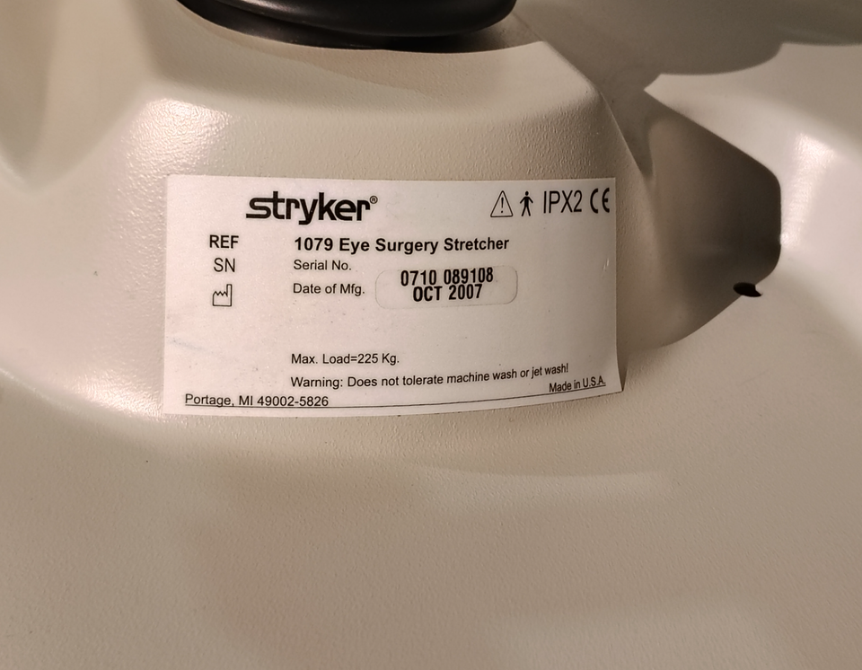 Stryker 1079 Eye Surgery Stretcher | eBay