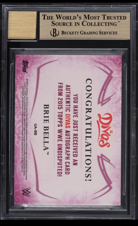 2015 Topps WWE Undisputed Autograph Divas Auto Brie Bella BGS 9.5 | eBay