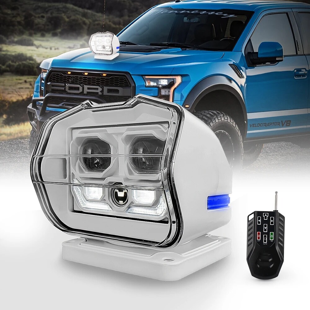 50W LED Remote Control Marine Boat Car Truck SUV Searchlight Wireless ...