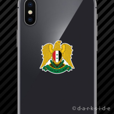 (2x) Syrian Coat of Arms Cell Phone Sticker Mobile Syria flag SYR SY | eBay