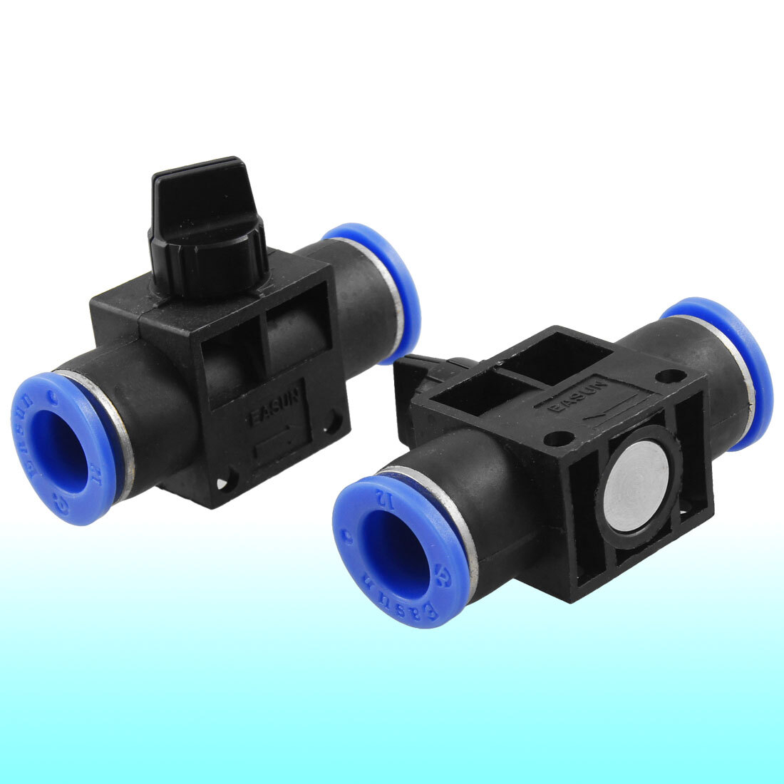 2pcs 12mm to 12mm Push in to Connect Pneumatic Fitting Hand Valve ...