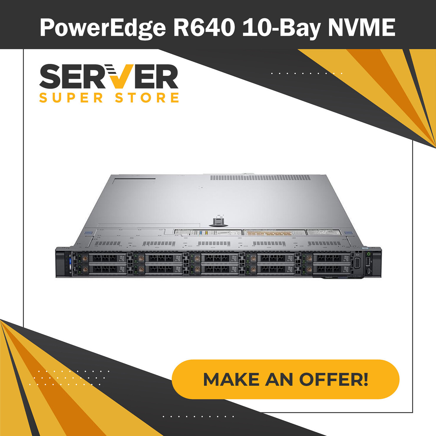 Dell PowerEdge R640 NVMe Server 2x Gold 6138 = 40 Cores H730P 32GB 2x 1 ...