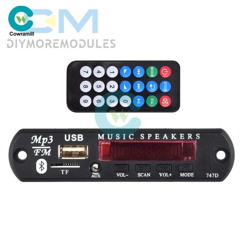 9V 12V MP3 WMA Decoder Board Audio Module USB TF Radio Bluetooth Car ...