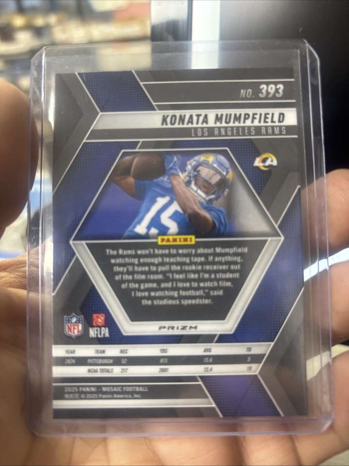 Konata Mumpfield 2025 Panini Mosaic NFL RC Honeycomb Prizm SSP Rookie ...