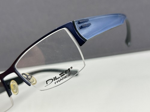 Dilem Eyeglasses Frames Woman Blue Gray Interchangeable Temples Square ...