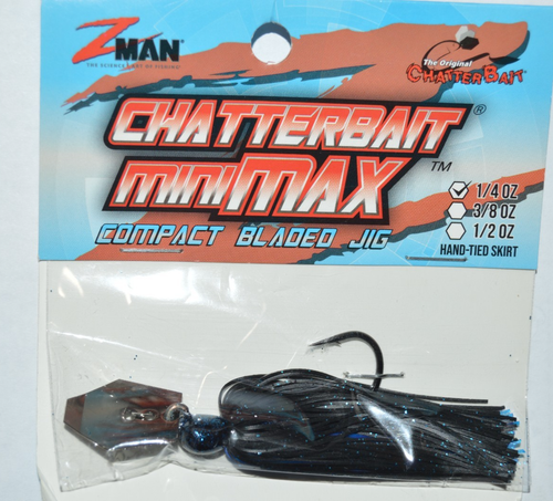 zman z-man chatterbait mini max 1/4oz compact bladed jig black blue ...