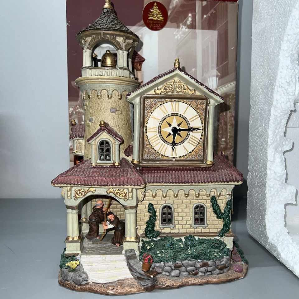 RARE Lemax Heritage Park Clock Tower Lights Animation Sound & Clock HTF ...