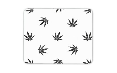 Cannabis Leaf Pattern Mouse Mat Pad - Weed Marijuana Dope Computer Gift ...