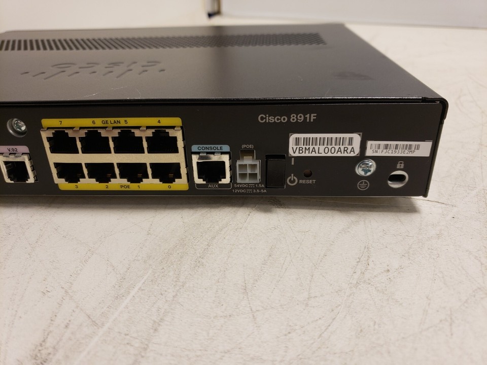 Cisco C891F-K9 891F Integrated Services Router - Fully Tested - NO AC ...