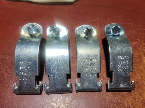 4 NEW POWER-STRUT PIPE CLAMPS 2" EMT, IMT & GRC ELECTRO GALVANIZED ...