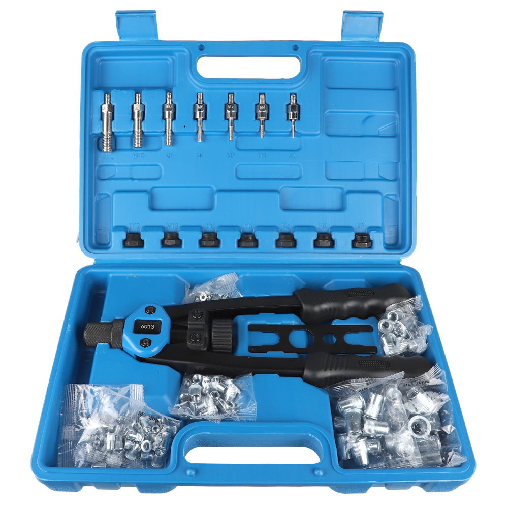 Professional 110PCS Hand Nut Tool M3- M12 Repair Kit Riveter Rivnut Gun ...