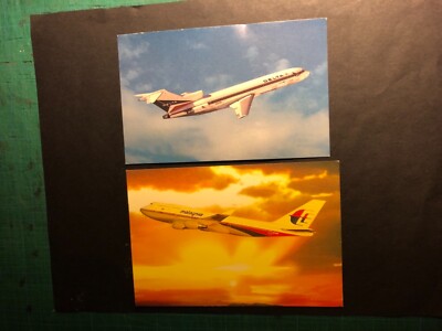 Lot of 2 Post Card:Boeing 747-400(Used,special postmark)727(New, DELTA ...