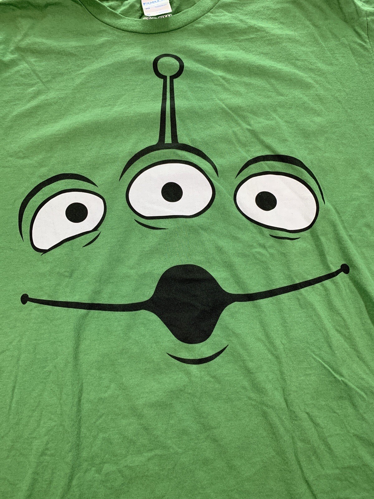 Green Alien Face Toy Story Green Graphic T Shirt Sz XL - Gem