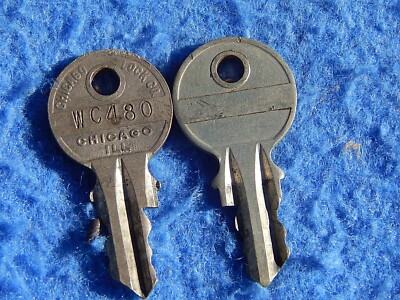 Wurlitzer Key WC 480 - Chicago Lock - wall box or cash box key ...