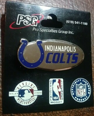 NFL INDIANAPOLIS COLTS TEAM LOGO FOOTBALL COLLECTIBLE SILVER PSG ENAMEL ...