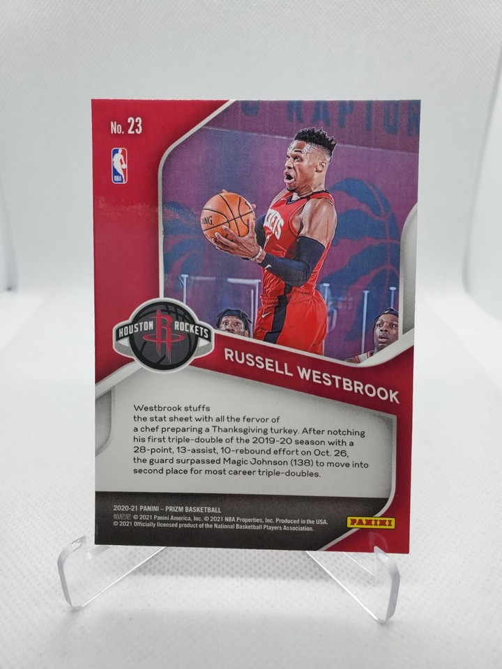 Russell Westbrook - Rockets - 2020-21 Panini Prizm - Dominance Insert ...